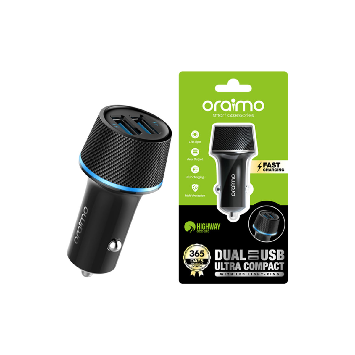 Buy The Oraimo Car Charger OCC-21D | CaCellular